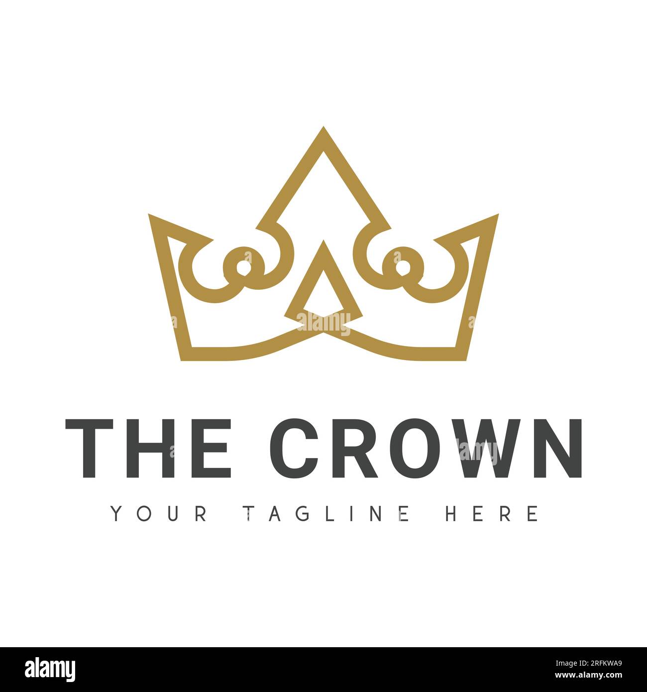 King logo design hi-res stock photography and images - Alamy