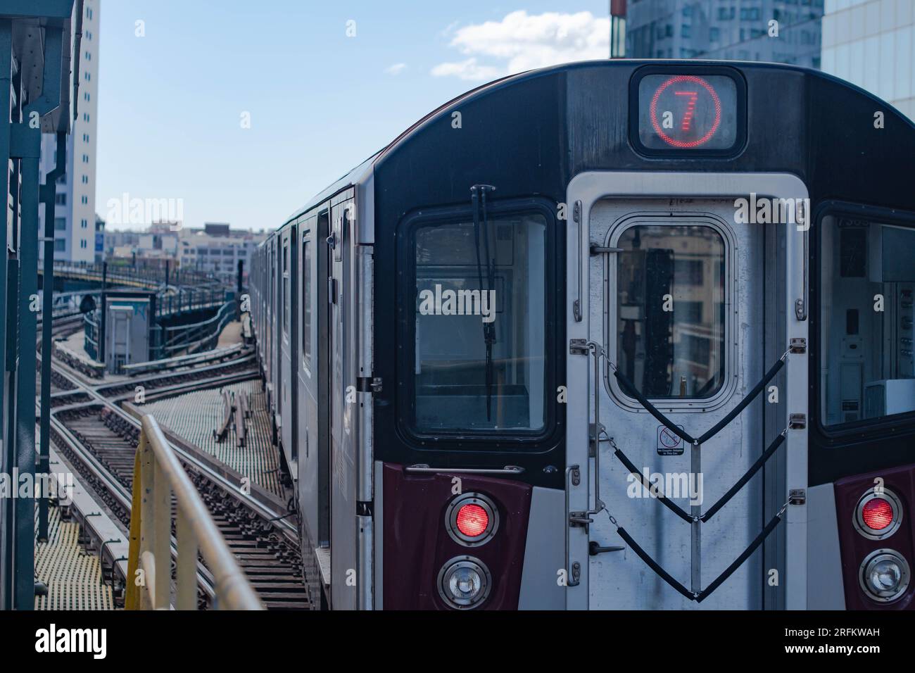 NYC Subway train station public transport copy space city life ...