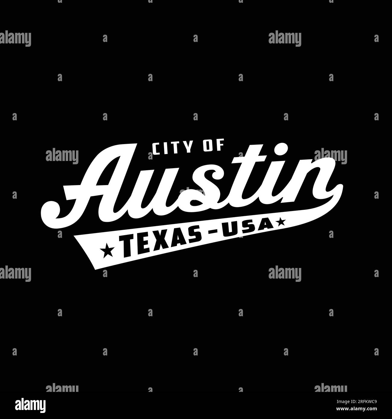 Austin Texas lettering design. Austin typography design. Vector and ...