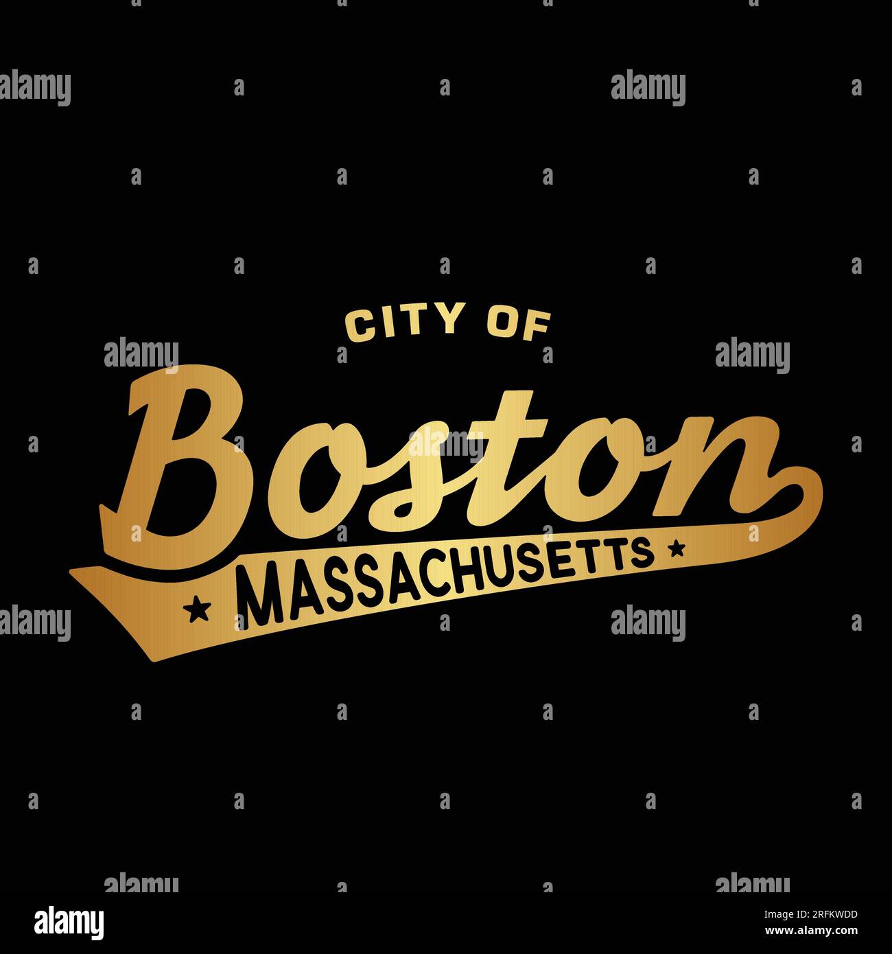 Boston lettering design. Boston, Massachusetts typography design ...