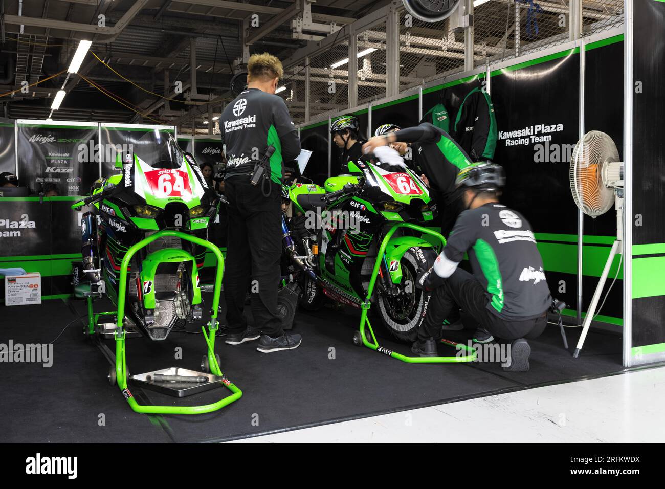 Suzuka, JAPAN, 4 August, 2023. Team Kawasaki Plaza Racing Team Kawasaki ...