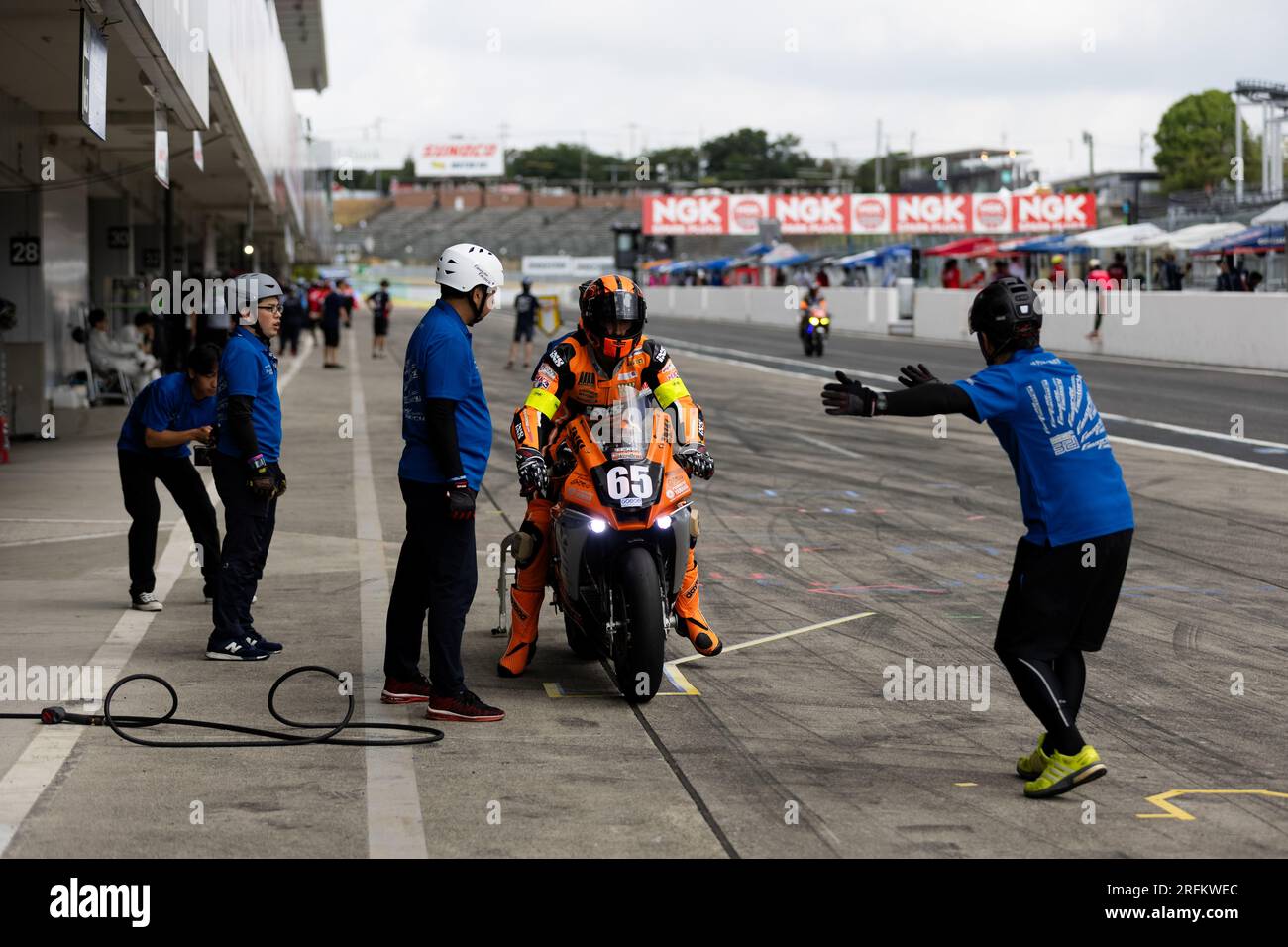 Suzuka, JAPAN, 4 August, 2023. Geoffroy Dehaye of France on the Team ...
