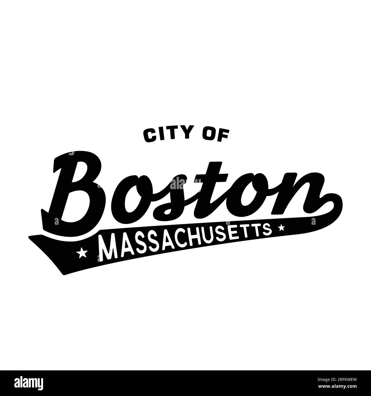 Boston lettering design. Boston, Massachusetts typography design ...