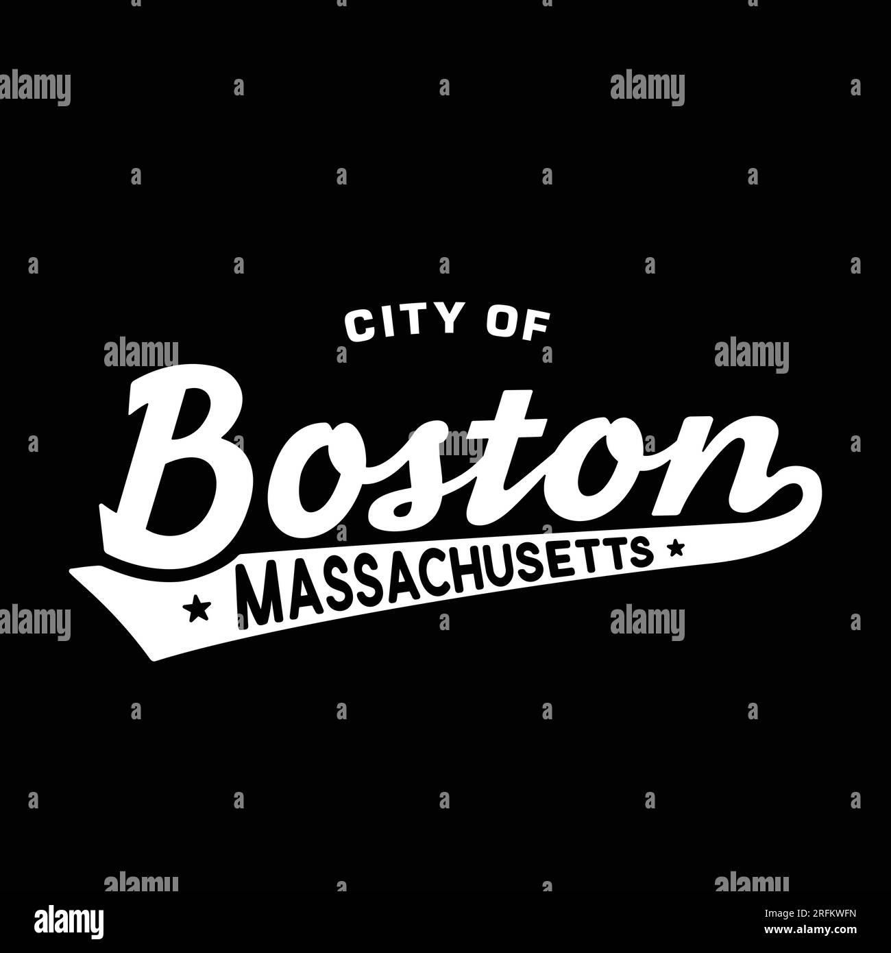 Boston lettering design. Boston, Massachusetts typography design ...