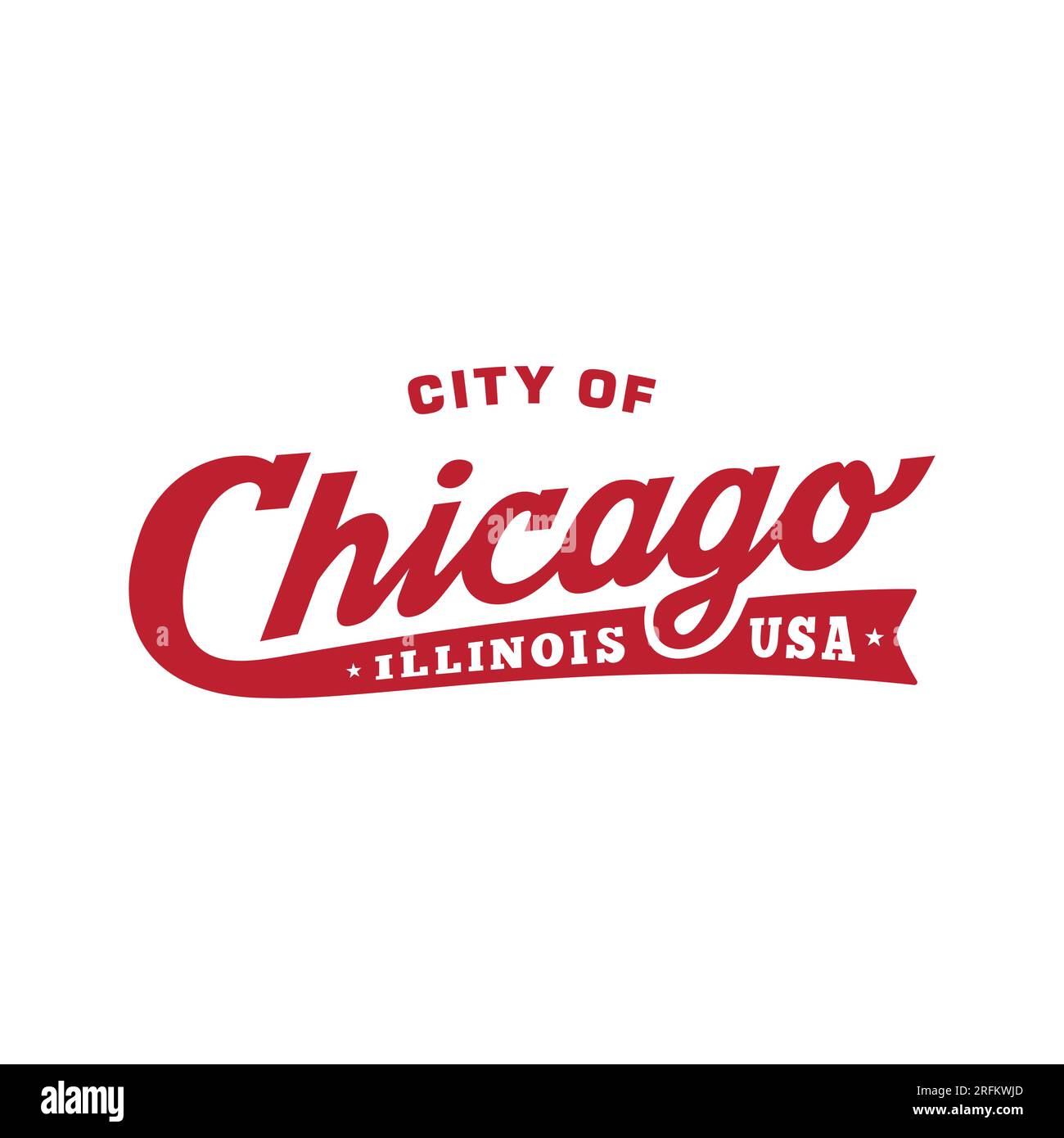 Chicago Illinois lettering design. Chicago typography design. Vector ...