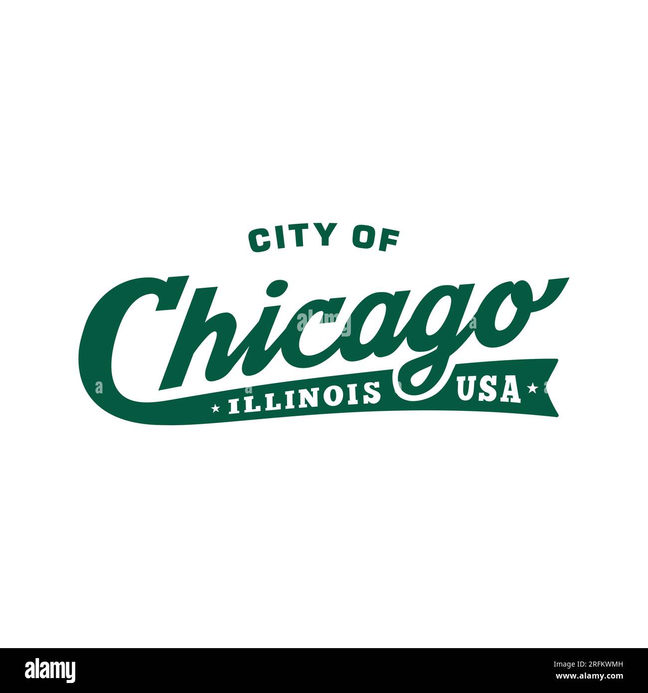 Chicago Illinois lettering design. Chicago typography design. Vector ...