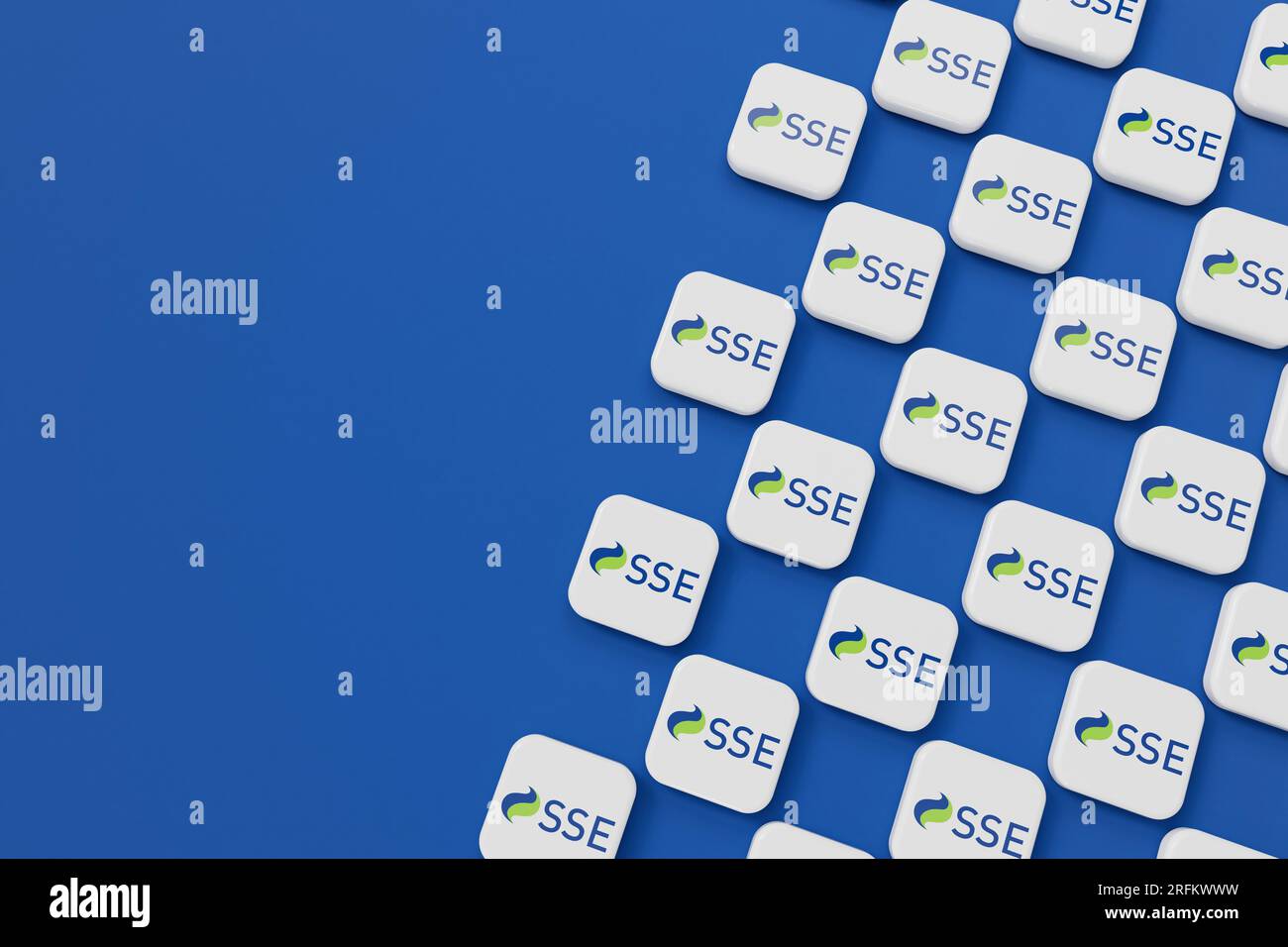 LONDON, UK - July 2023: SSE gas and electricity energy supplier company ...