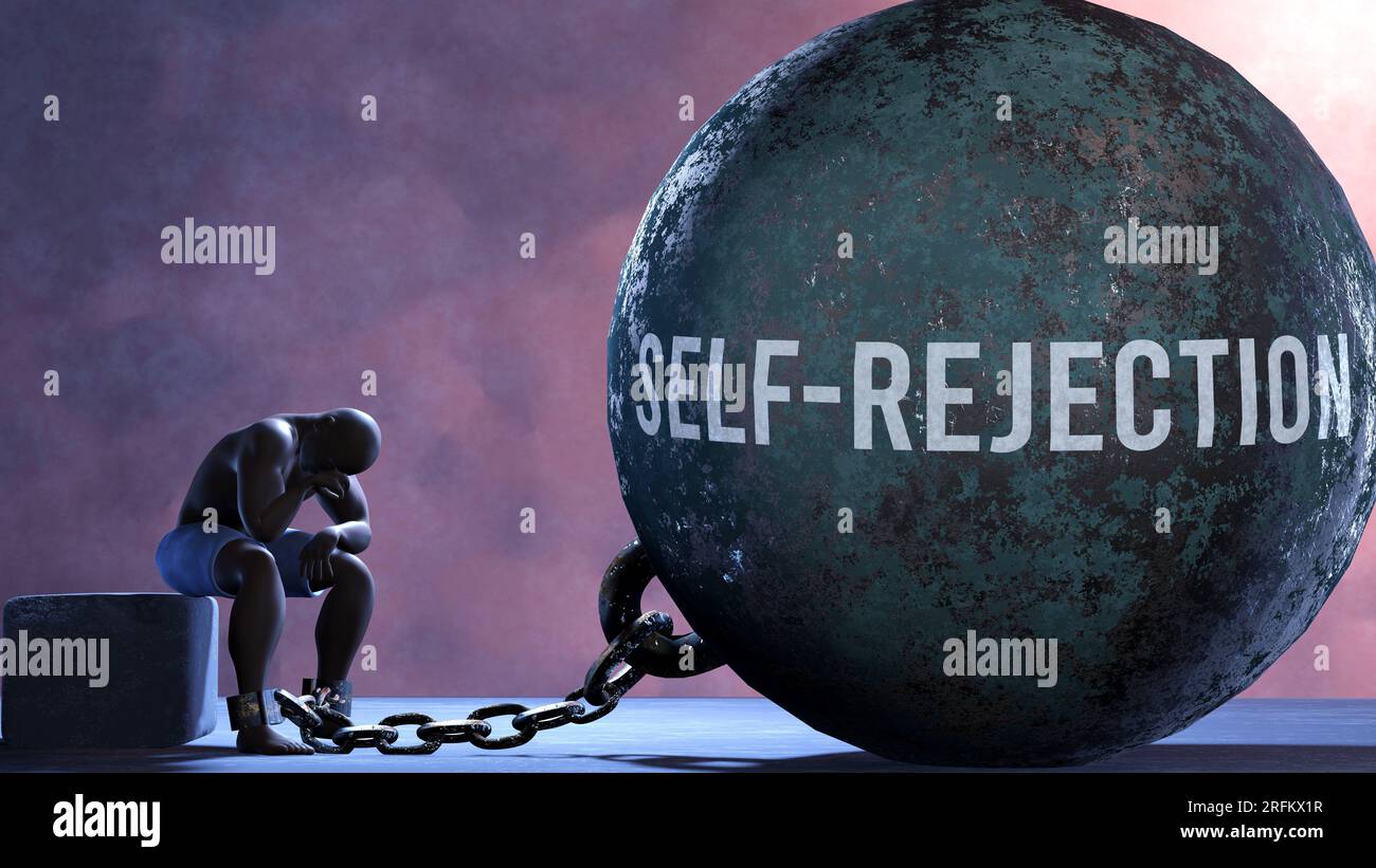Self rejection - a metaphor showing human struggle with Self rejection ... Self rejection - a metaphor showing human struggle with Self rejection ...