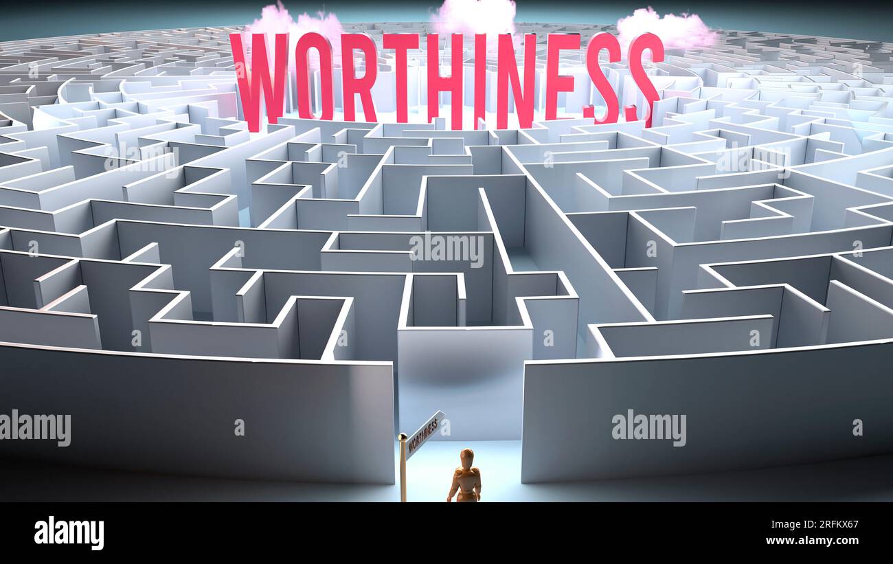 A vulnerable person in front of a big obstacle and a challenge to find ...