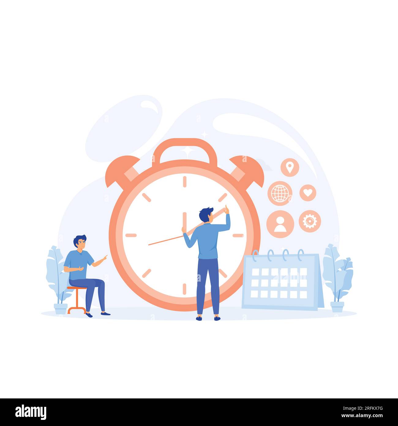 Project scheduling tool Stock Vector Images - Alamy