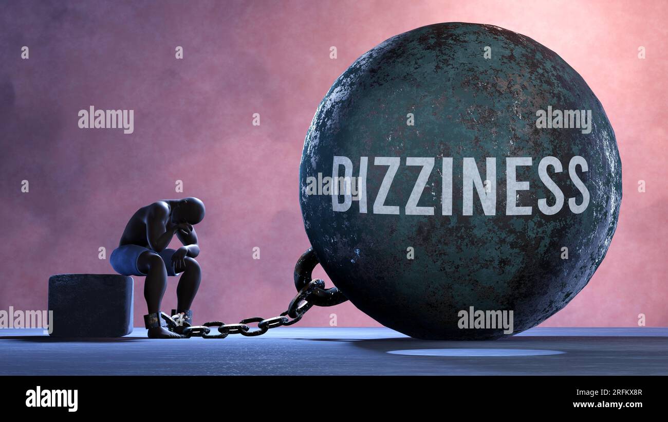 Dizziness - a metaphor showing human struggle with Dizziness. Resigned ...