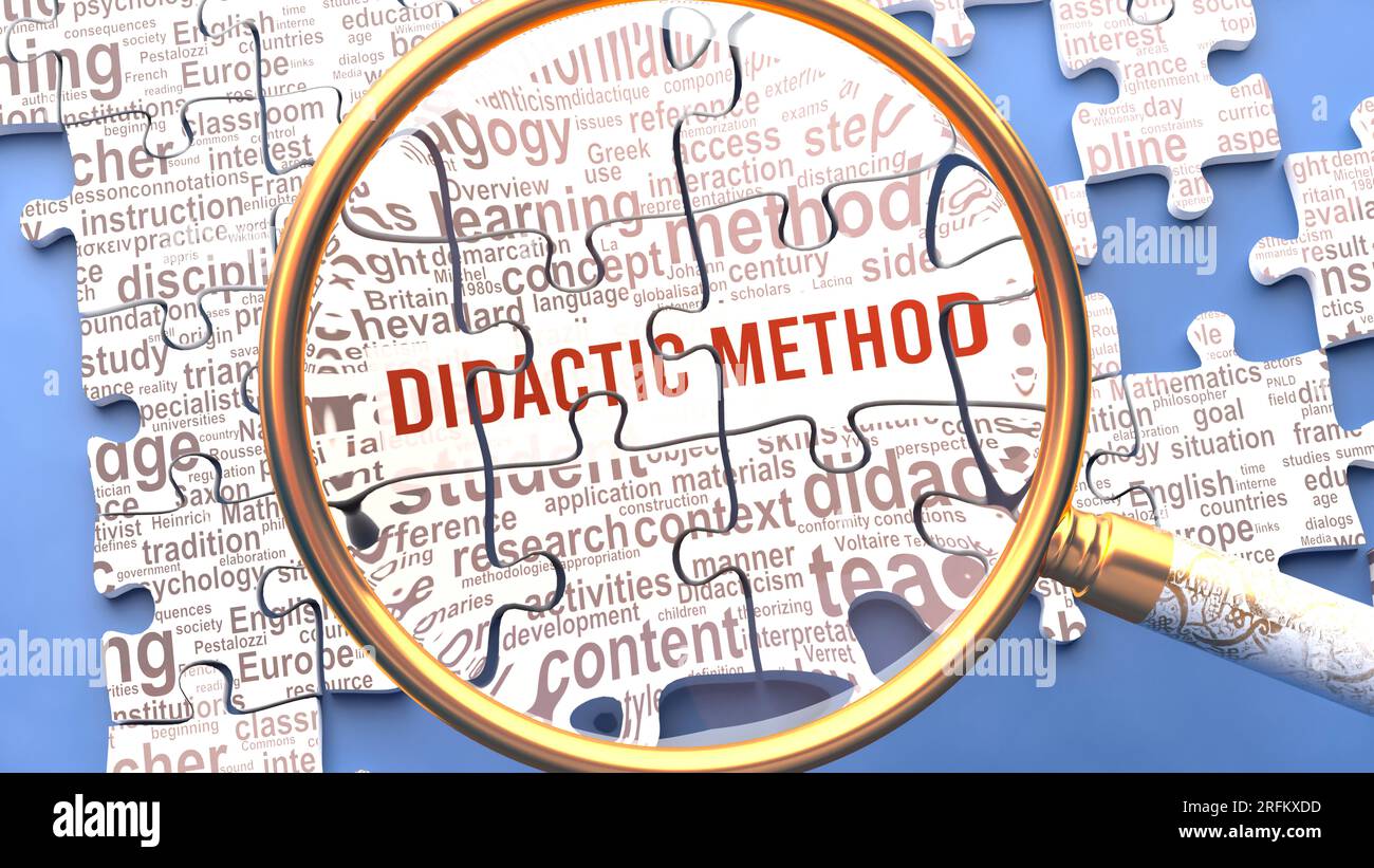 Didactic method being closely examined along with multiple concepts and ...