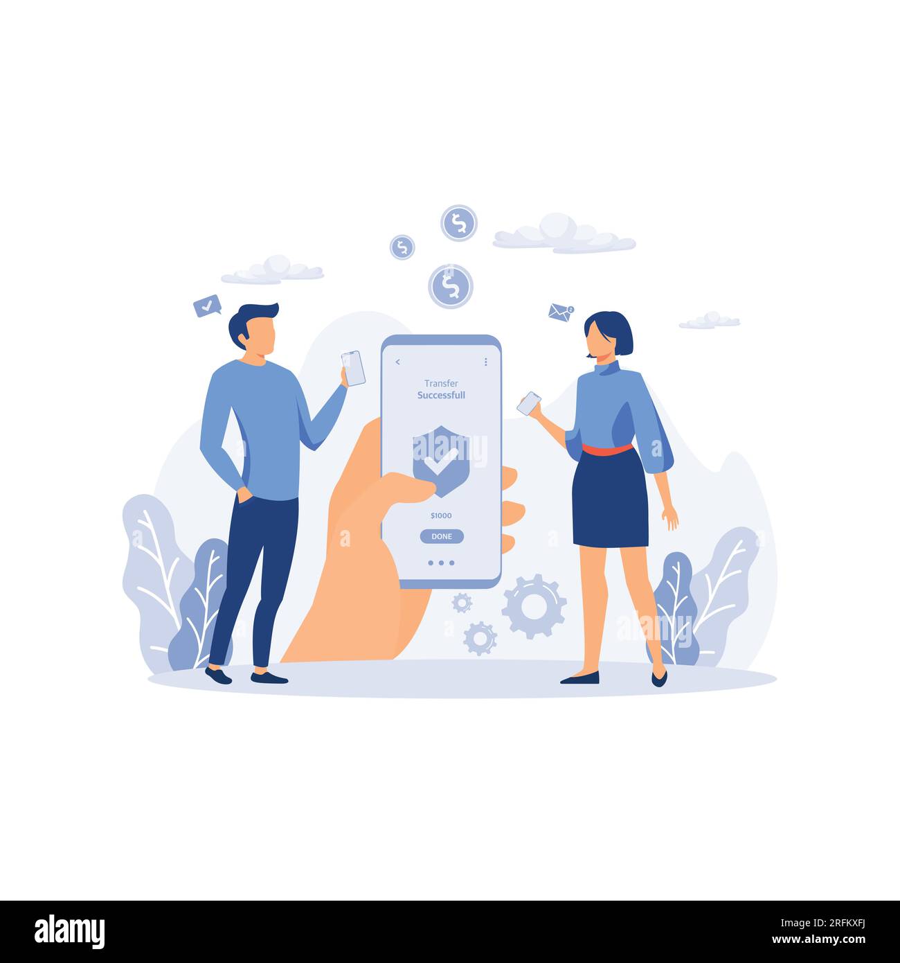 Successful transaction Stock Vector Images - Alamy