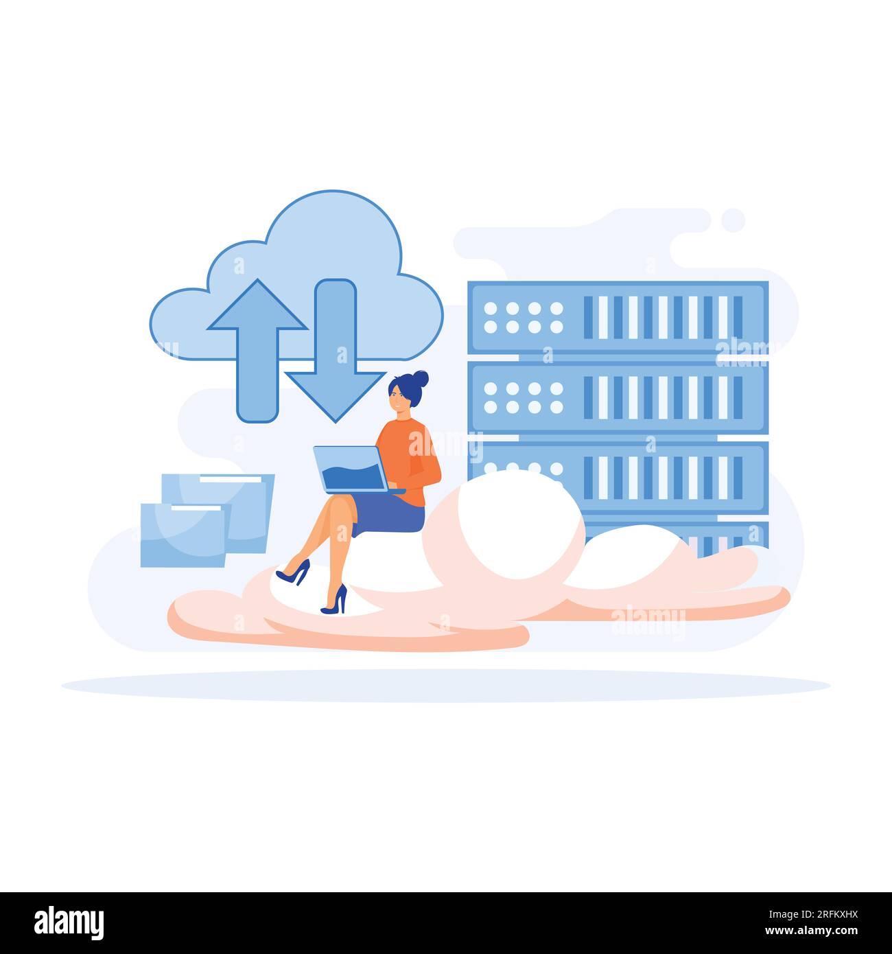 Big Data And Cloud Computing Business Characters Using Remote Servers To Analyzing Large Sets