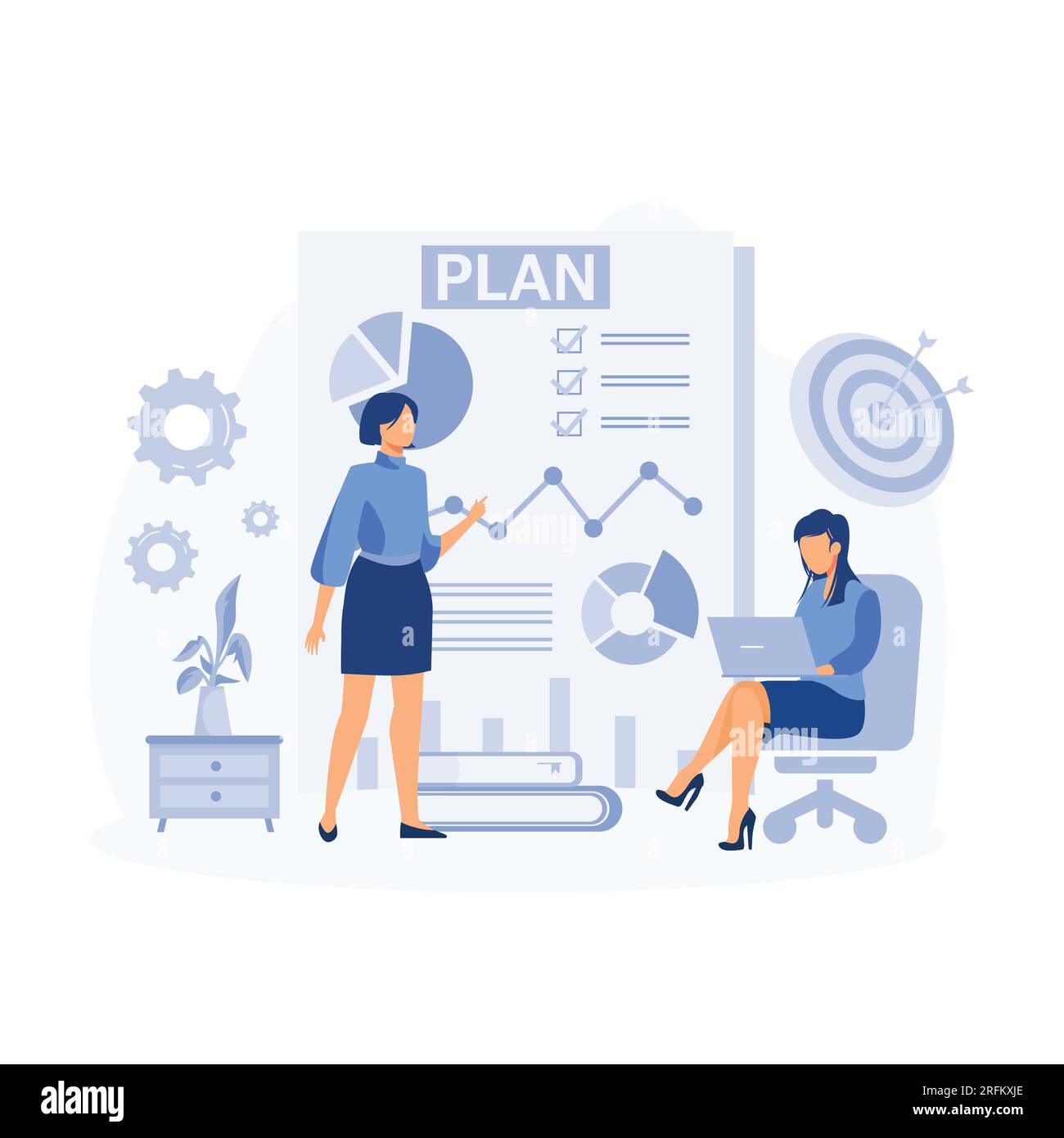 business planning, target, business work flow, time management ...