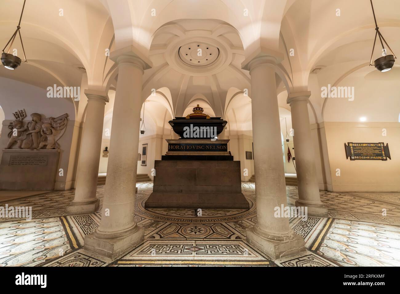 London, England, UK - July 25, 2022. St Paul's Cathedral underground ...