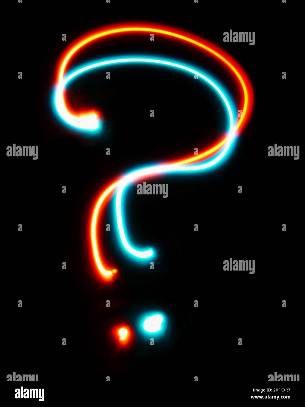 Neon question mark hi-res stock photography and images - Alamy