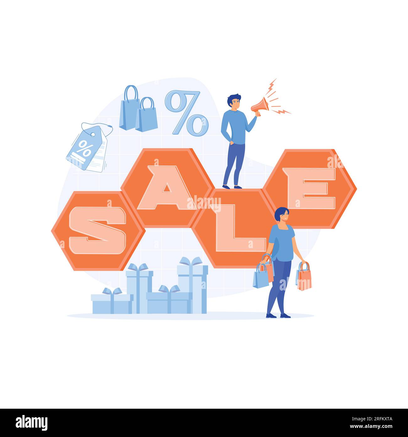 Sales shoppers Stock Vector Images - Alamy