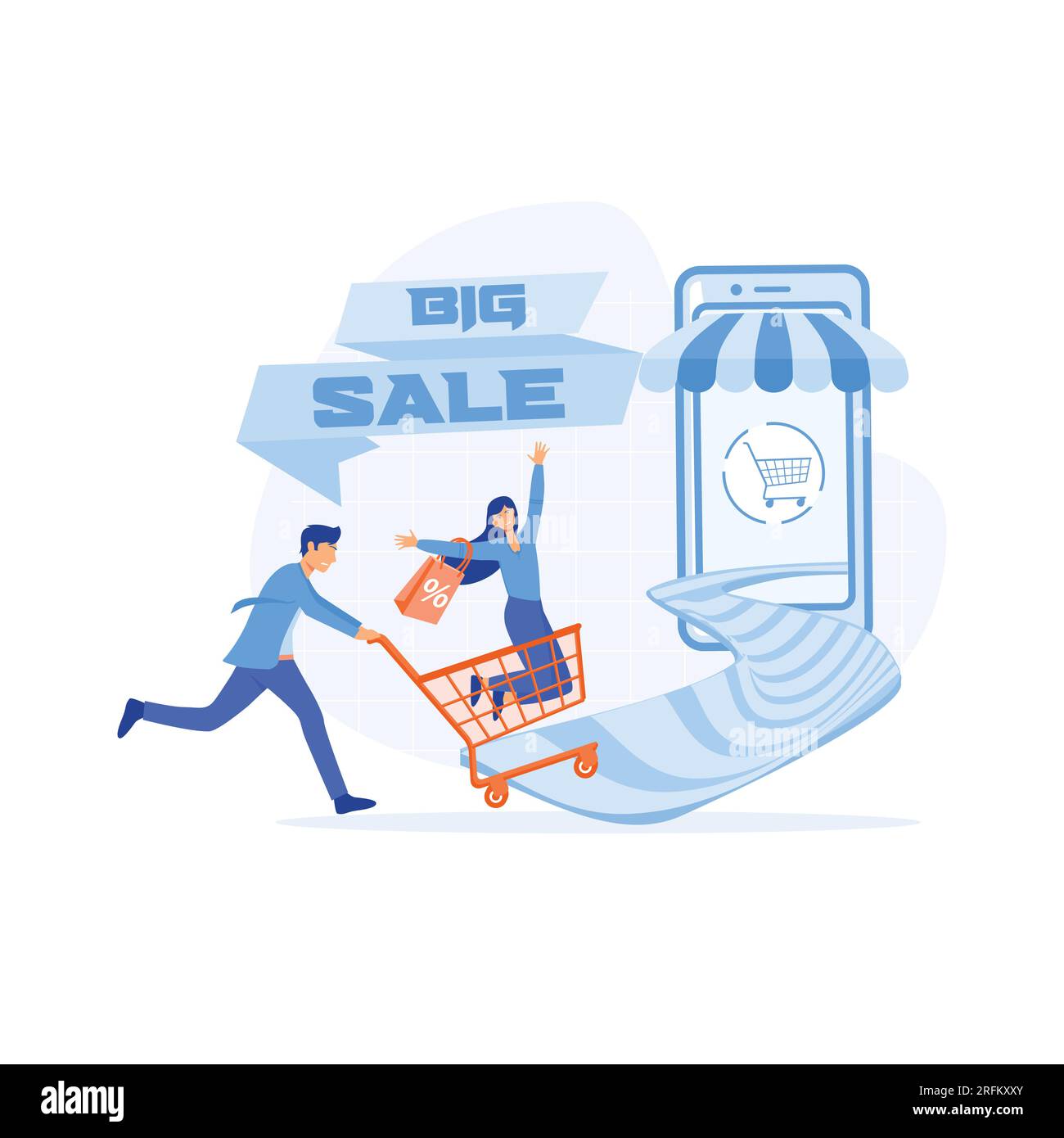 Young happy modern family Stock Vector Images - Alamy