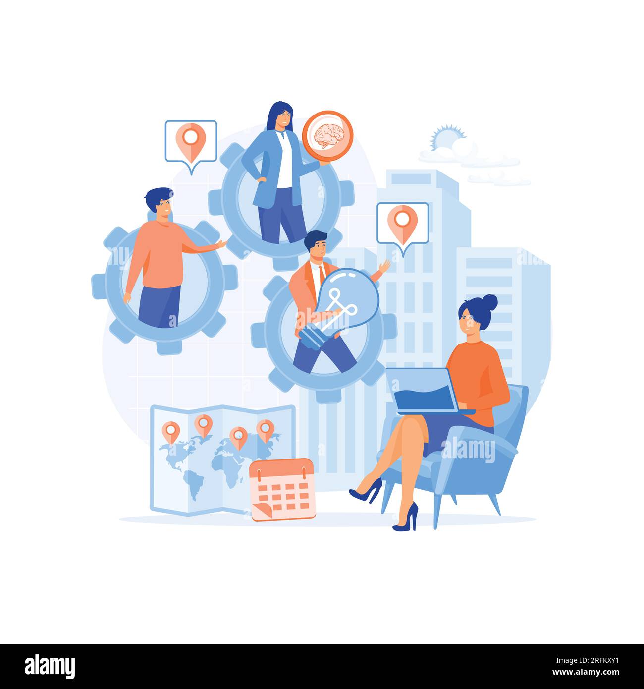 Delegation outsourcing hi-res stock photography and images - Alamy