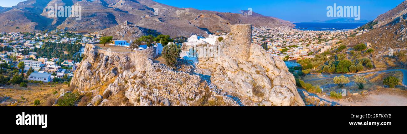 Ruins of the old castle called Chrysocheria castle or Pera Kastro in ...