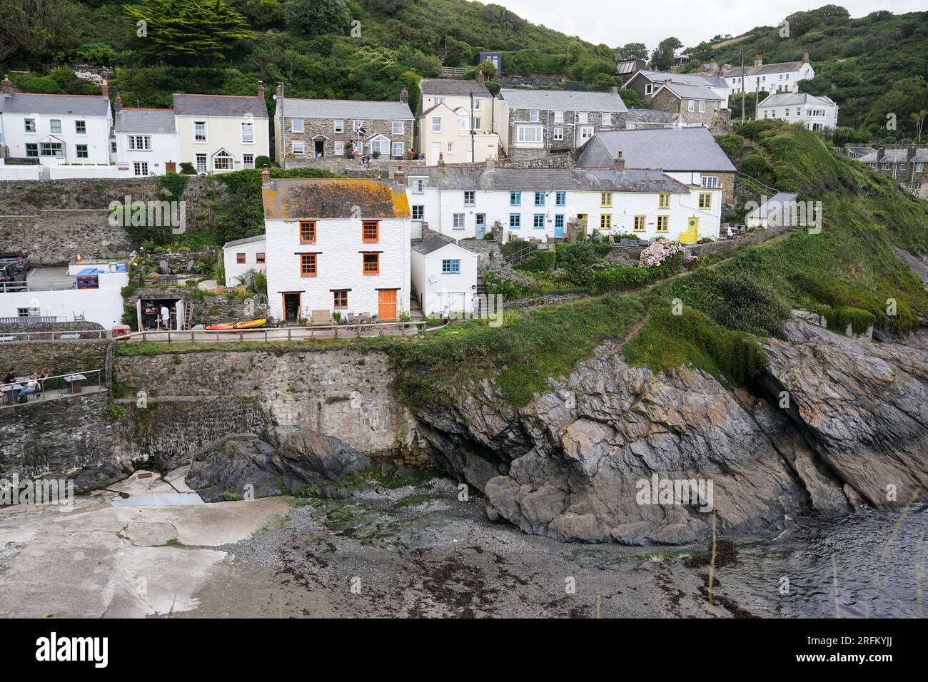 The fishing village of Portloe in Cornwall. Thursday August 3rd 2023 ...