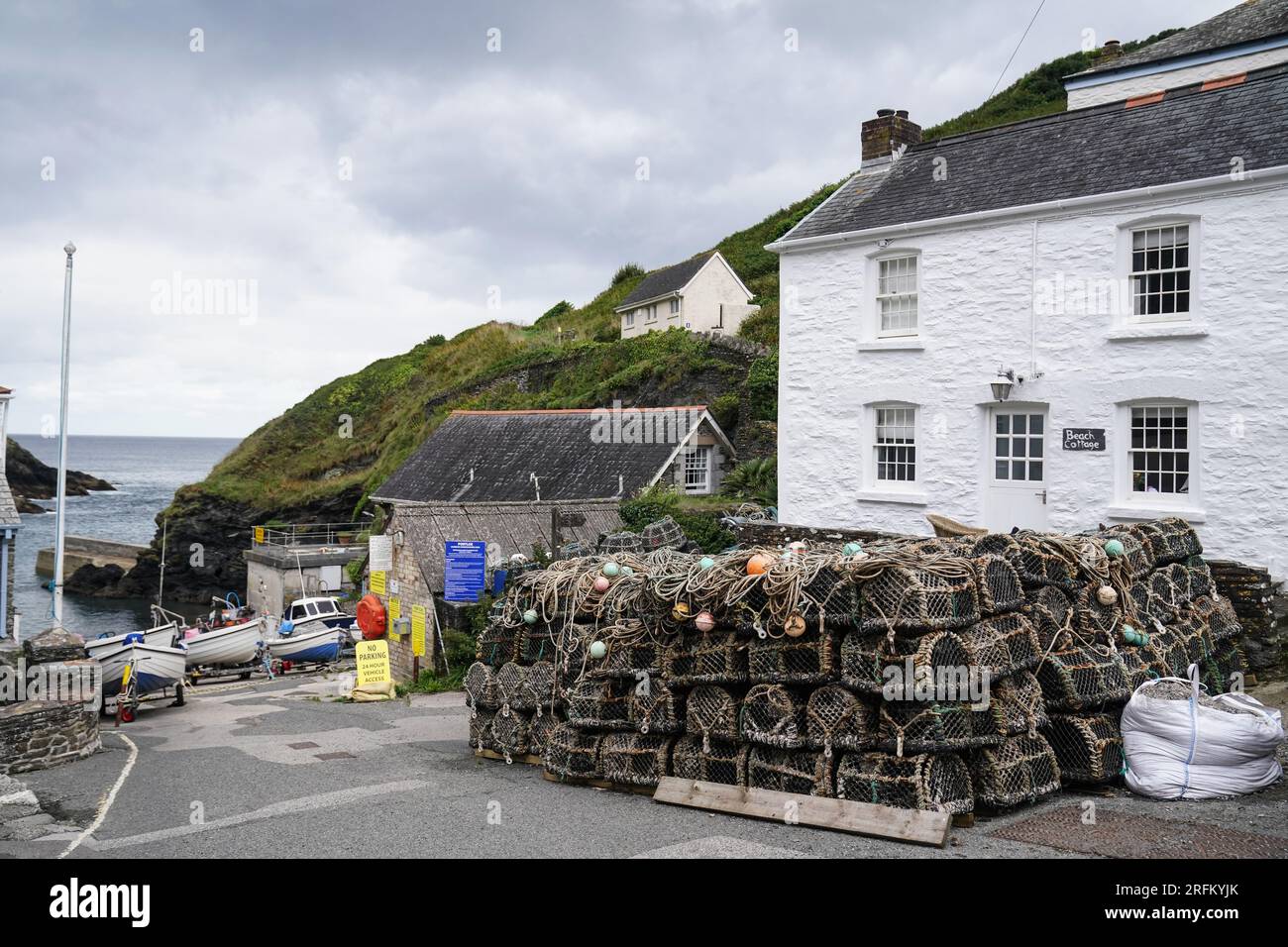 The fishing village of Portloe in Cornwall. Thursday August 3rd 2023 ...