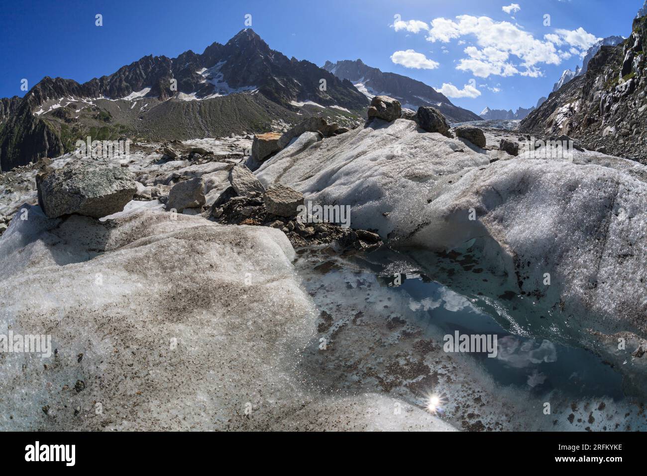 Glacier d´Argentiere, Mont Blanc Massif, Chamonix, French Alps, France ...