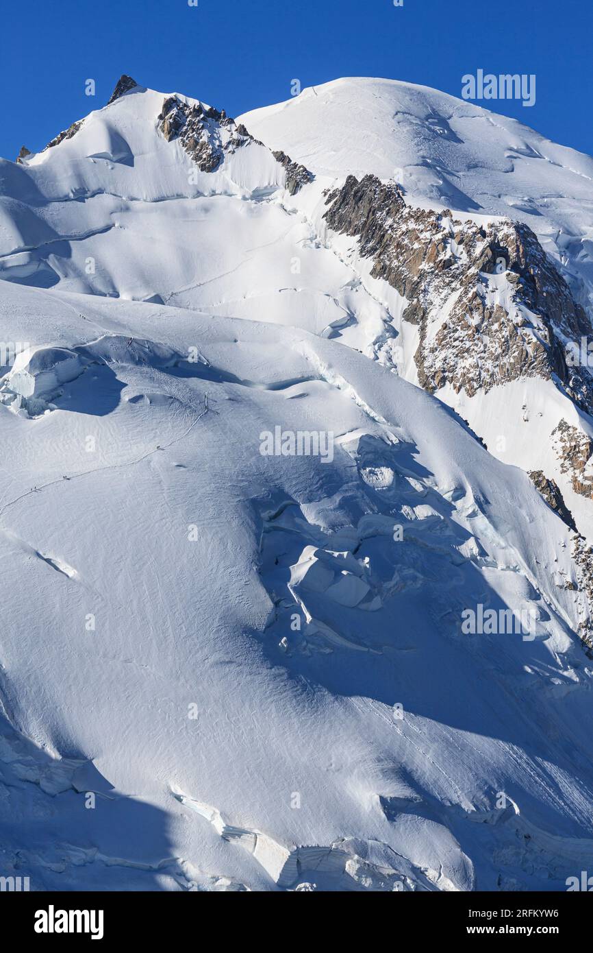 Mont Blanc Peak, View from Aiguilles du Midi, Mont Blanc Massif, French ...
