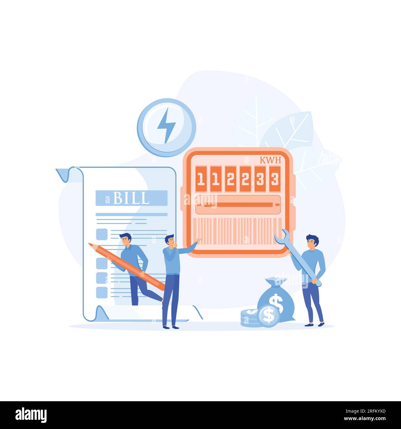 Electricity meter card Stock Vector Images - Alamy