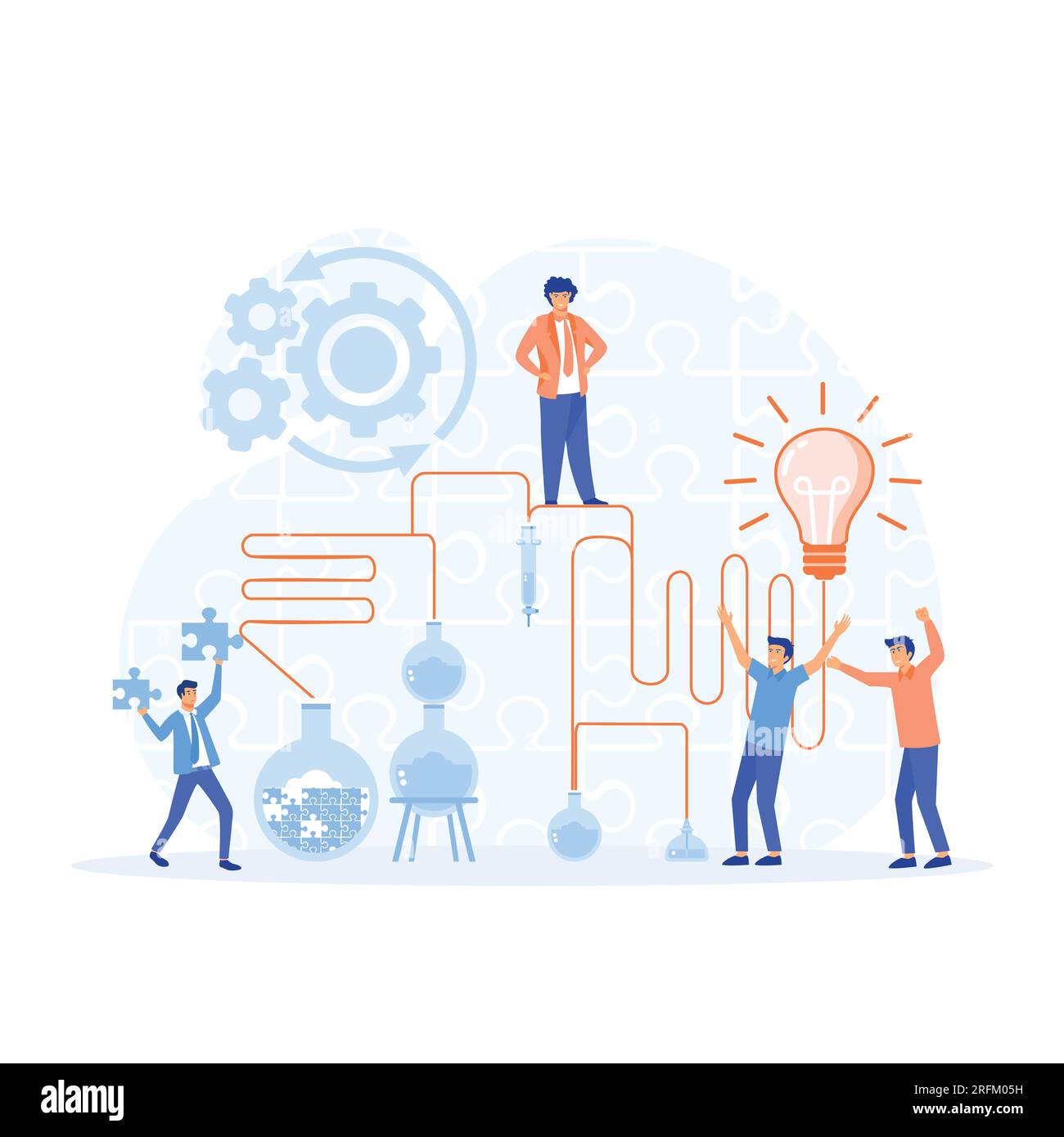 brainstorming, business concept for teamwork, finding new solutions ...