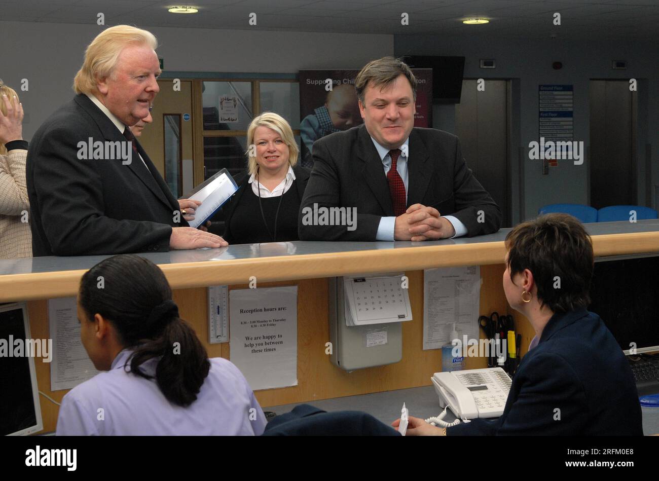 Labour party politicians Ed Balls MP and Ken Purchase MP in 2008 Stock ...