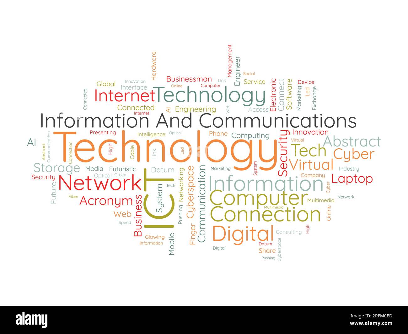 Word cloud background concept for Information and Communications ...