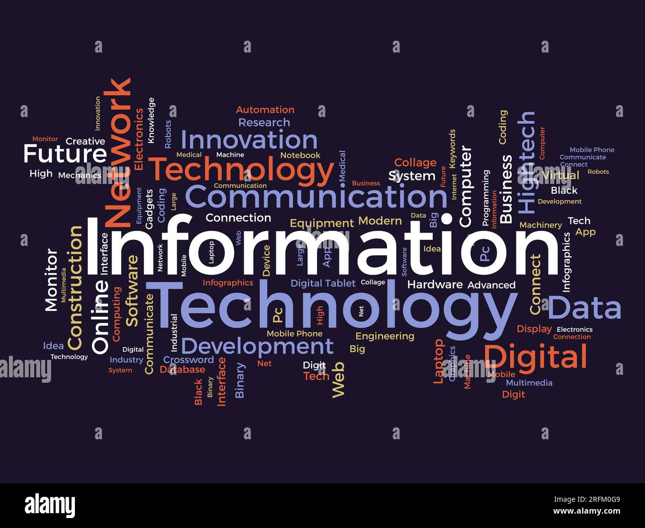 Word cloud background concept for Information technology. Computer ...
