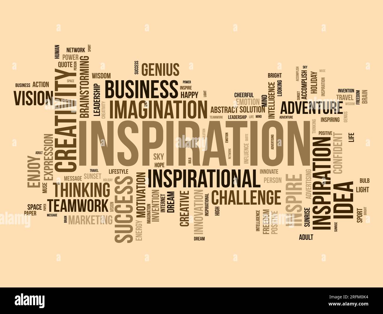 Word cloud background concept for Inspiration. Creative innovation ...