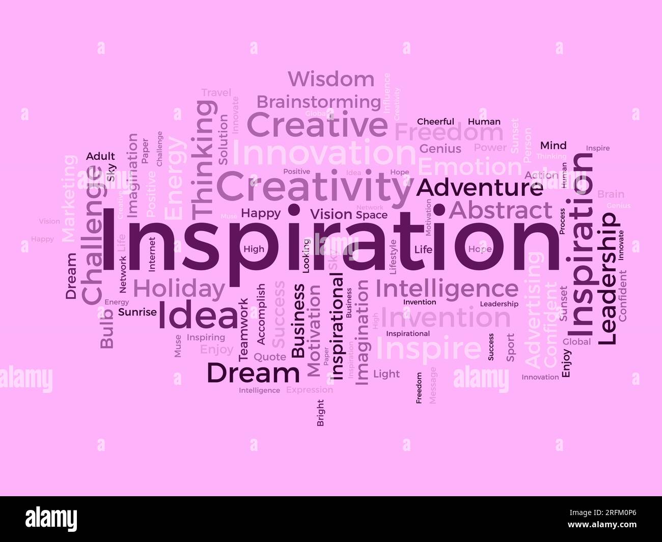 Word cloud background concept for Inspiration. Creative innovation ...