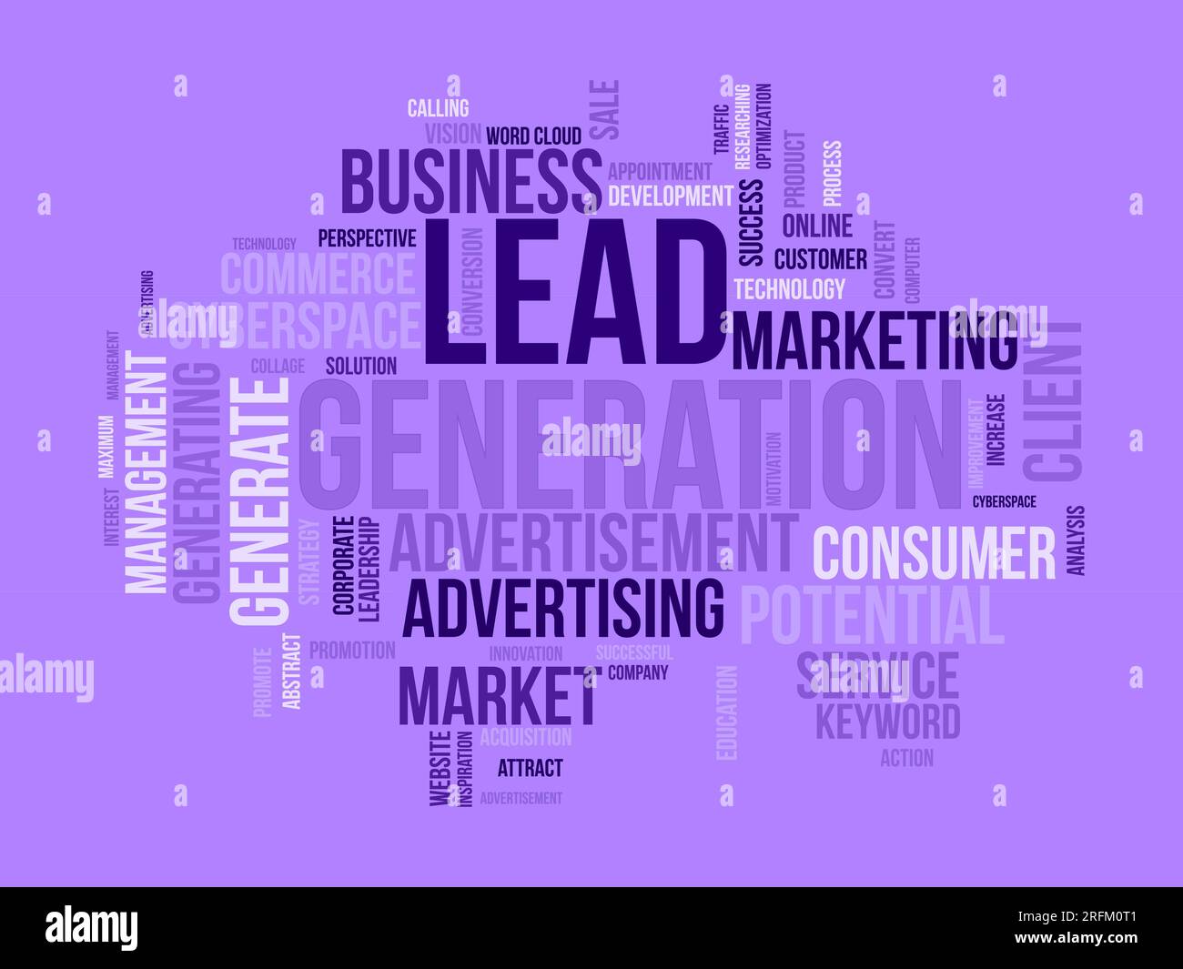 Word cloud background concept for Lead generation. Financial marketing ...