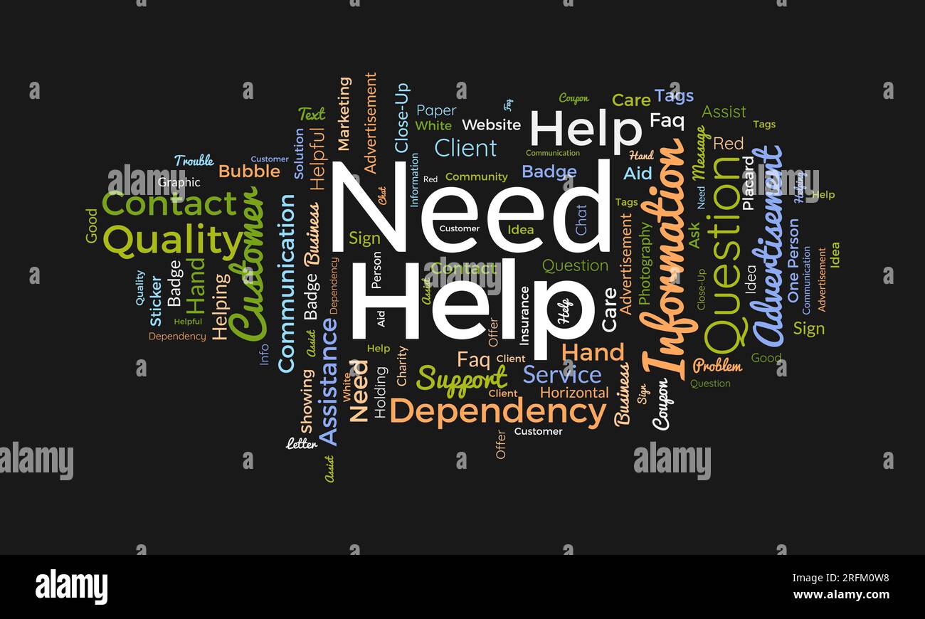 Word cloud background concept for Need help. service support assistant ...