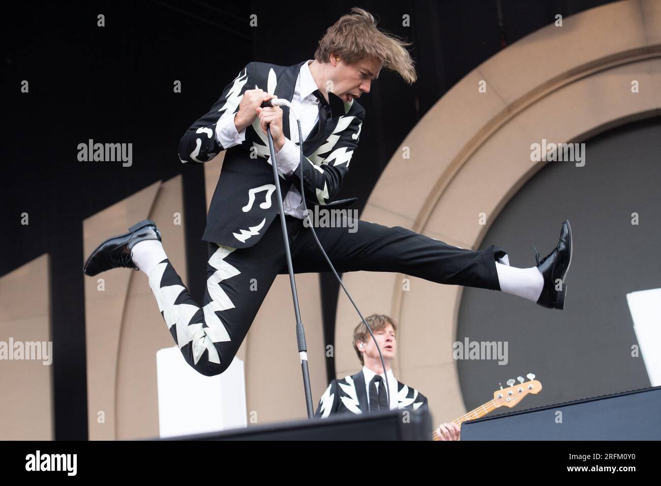 Lead singer Pelle Almqvist of Swedish rock band The Hives performs at ...