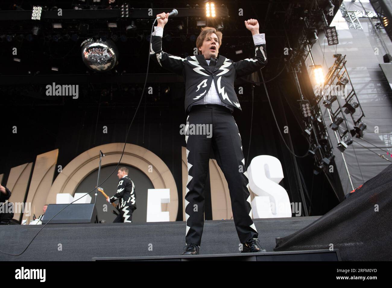 Lead singer Pelle Almqvist of Swedish rock band The Hives performs at ...