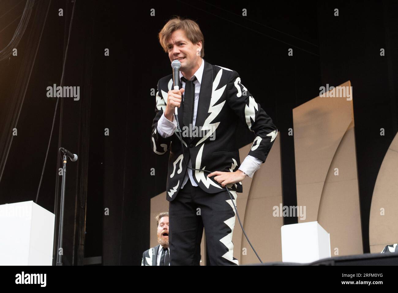 Lead singer Pelle Almqvist of Swedish rock band The Hives performs at ...