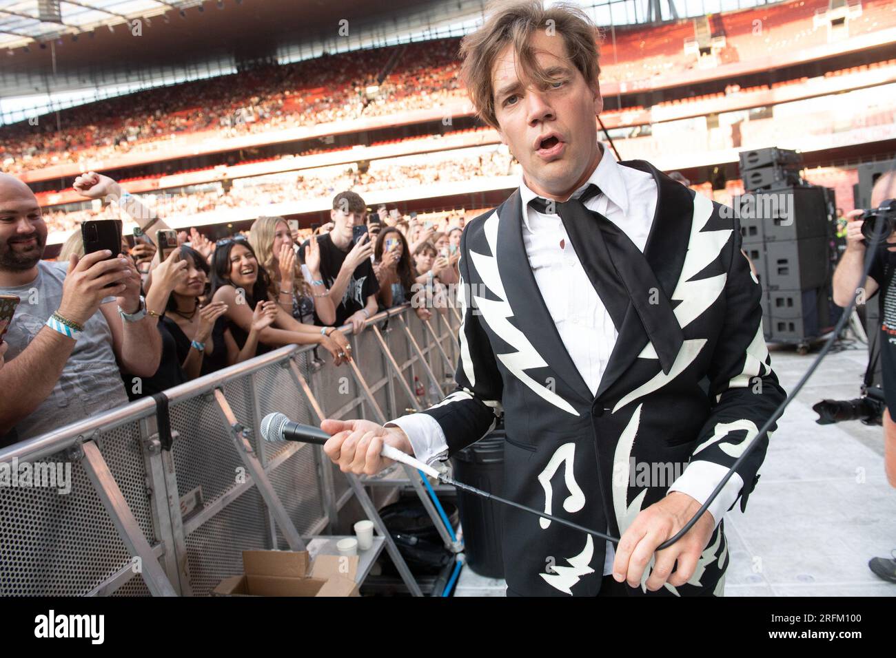 Lead singer Pelle Almqvist of Swedish rock band The Hives performs at ...