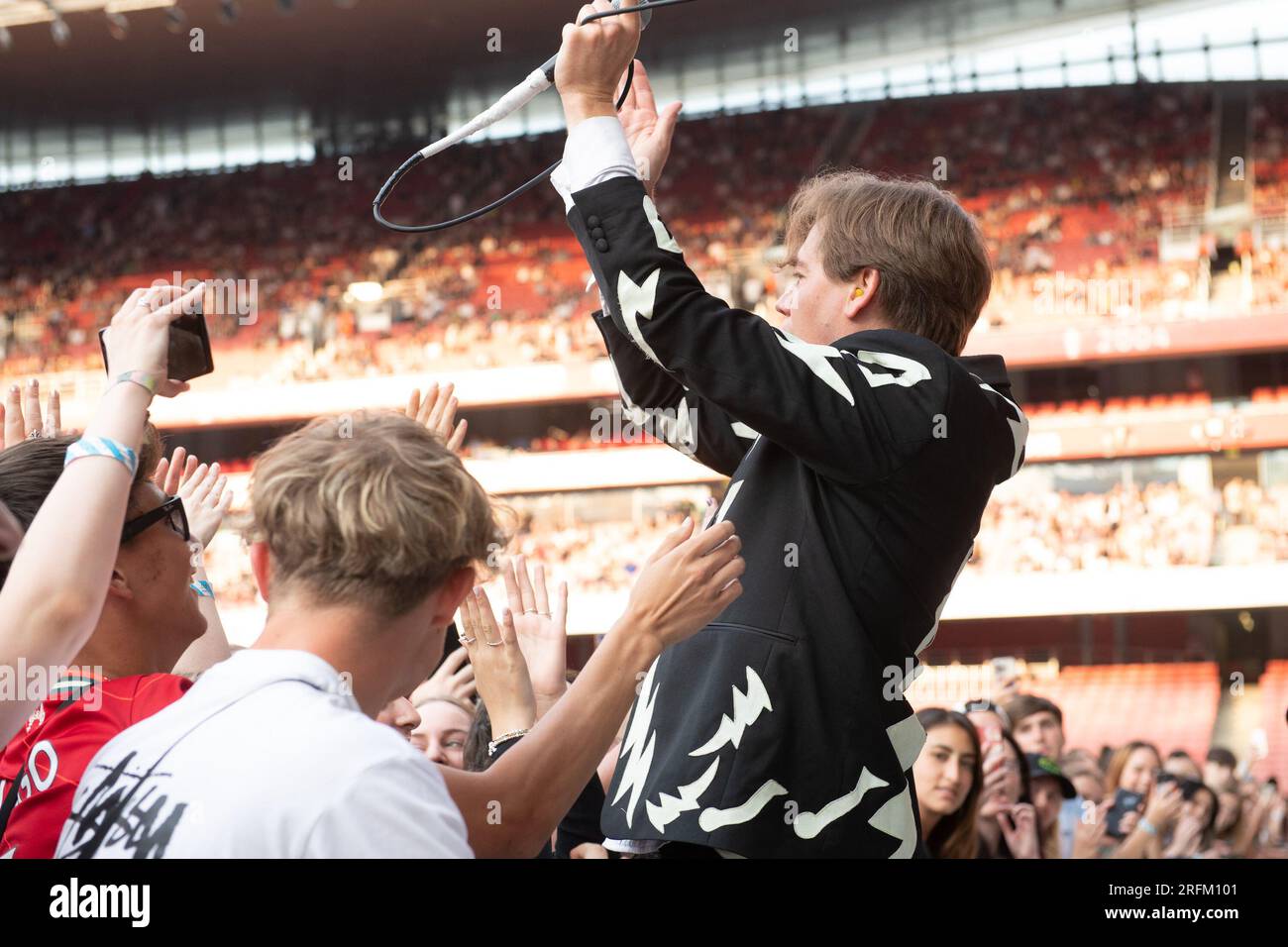 Lead singer Pelle Almqvist of Swedish rock band The Hives performs at ...