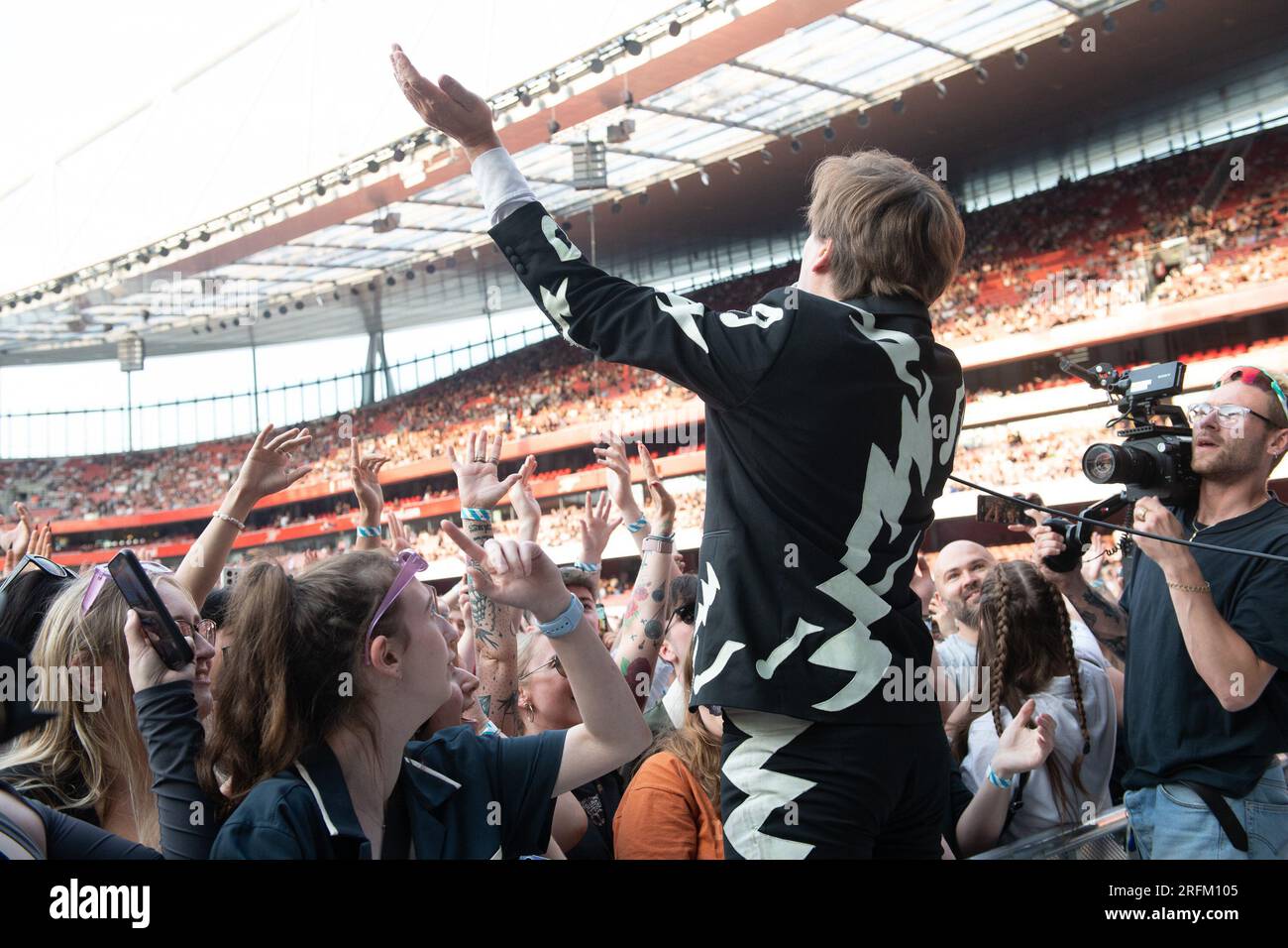 Lead singer Pelle Almqvist of Swedish rock band The Hives performs at ...