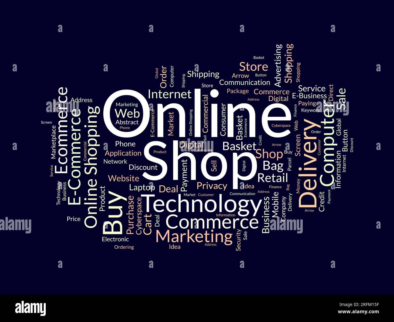 Word cloud background concept for Online shop. Growth your retail or e ...