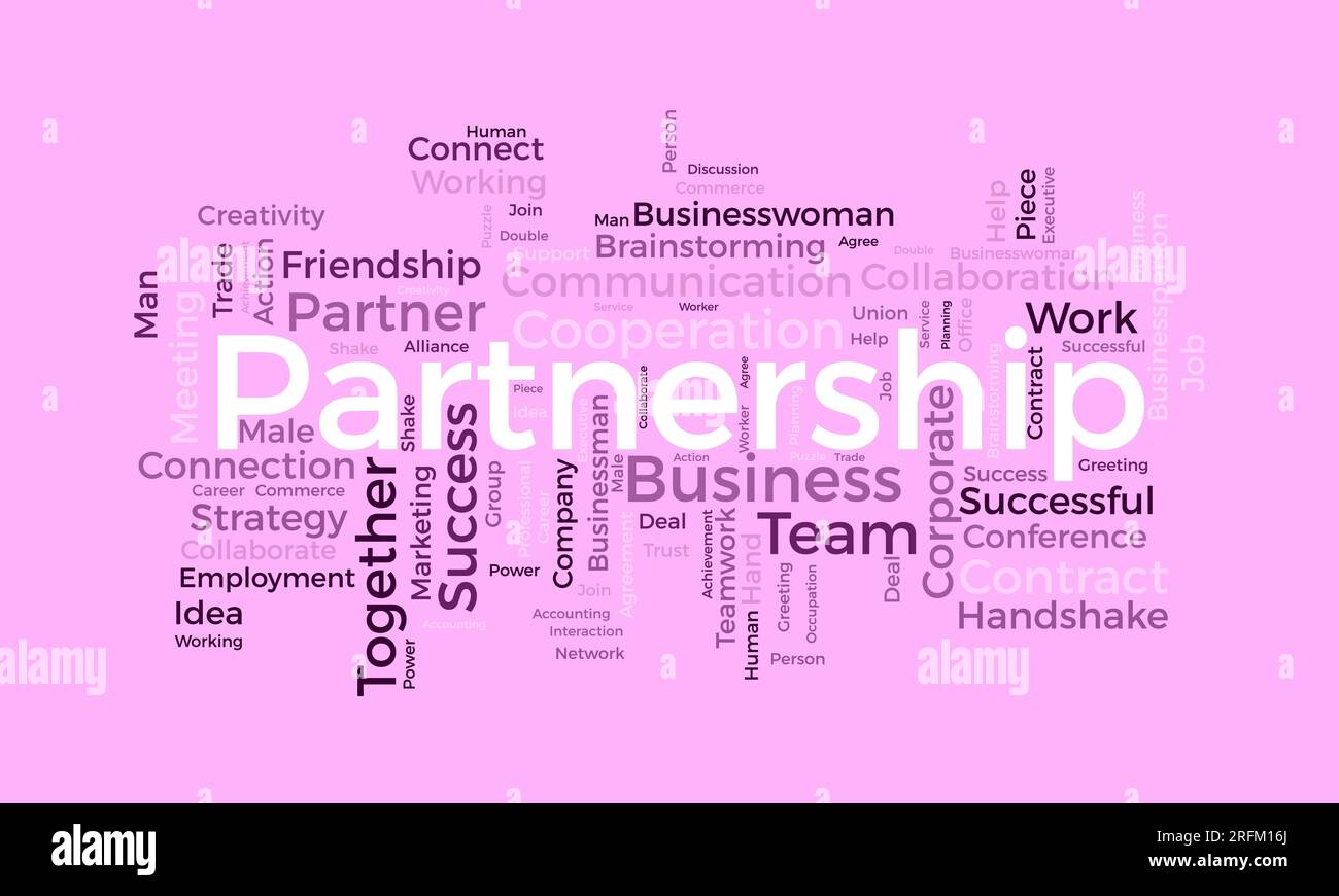 Word cloud background concept for Partnership. Business teamwork ...