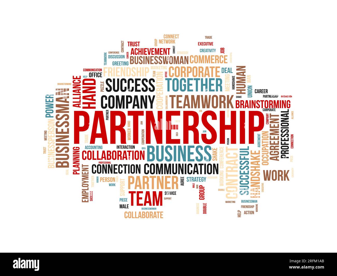 Word cloud background concept for Partnership. Business teamwork ...