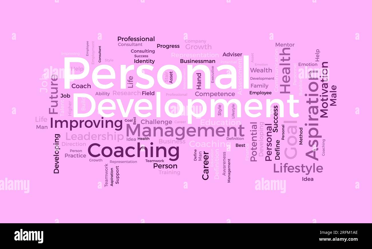 Word cloud background concept for Personal development. Career growth ...