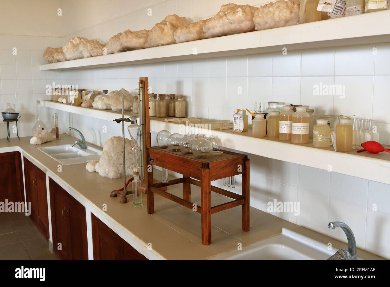 Cagliari: old laboratory museum of saline in the Molentargius Regional ...
