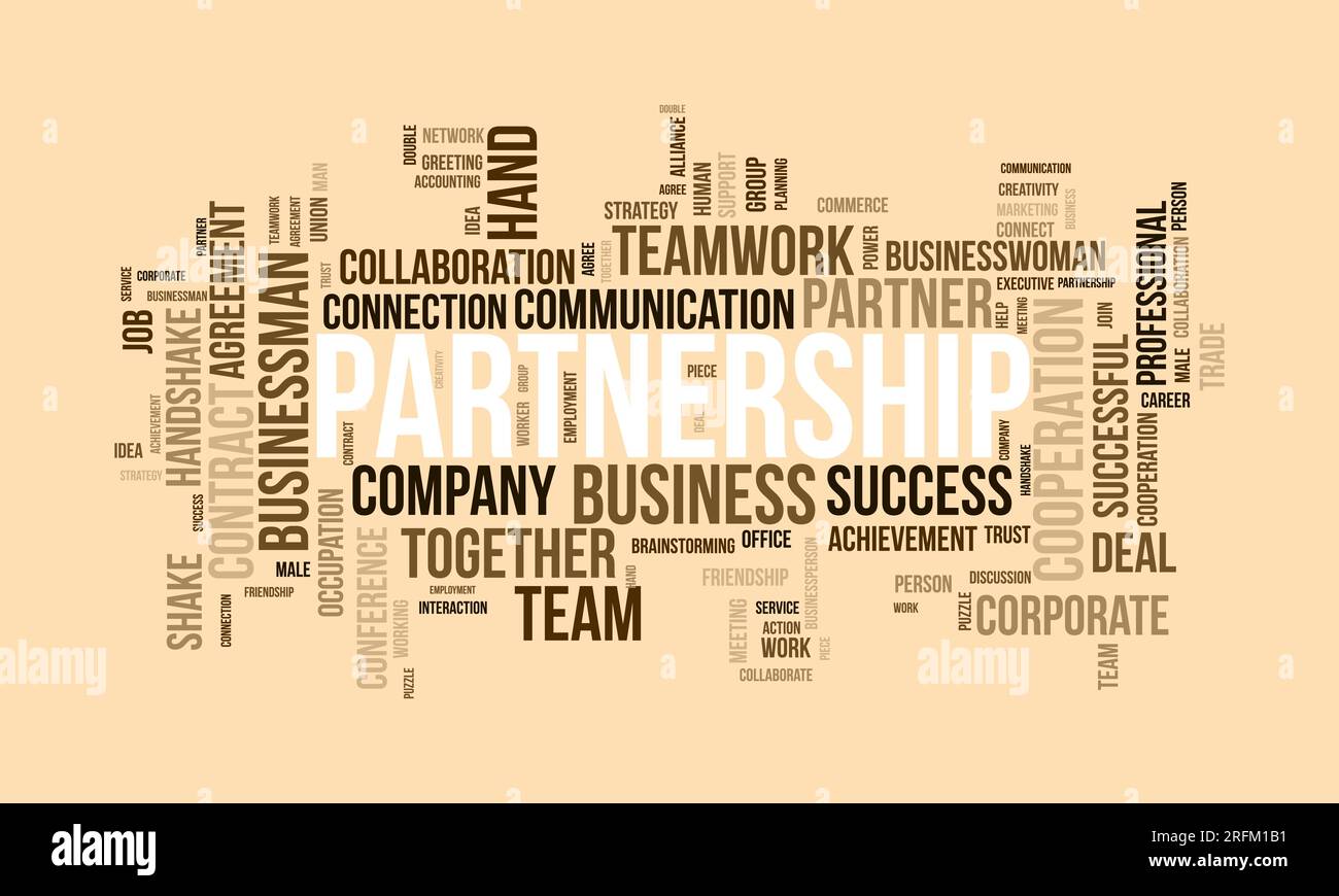 Word cloud background concept for Partnership. Business teamwork ...